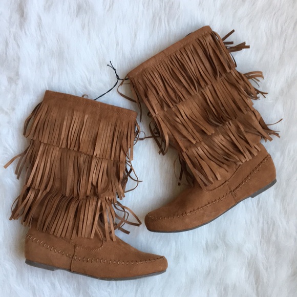 Shoes | 3tier Fringe Boho Boots | Poshmark